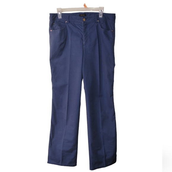 Escada | Pants & Jumpsuits | Escada Womens Blue Pants With Gold ...